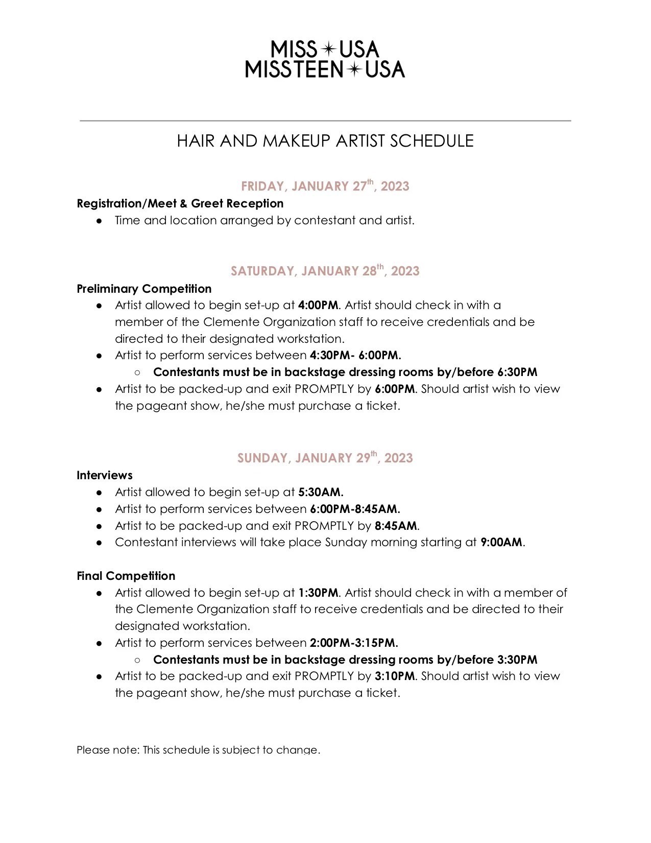 Backstage Hair & Makeup - MISS MAINE USA and MISS MAINE TEEN USA